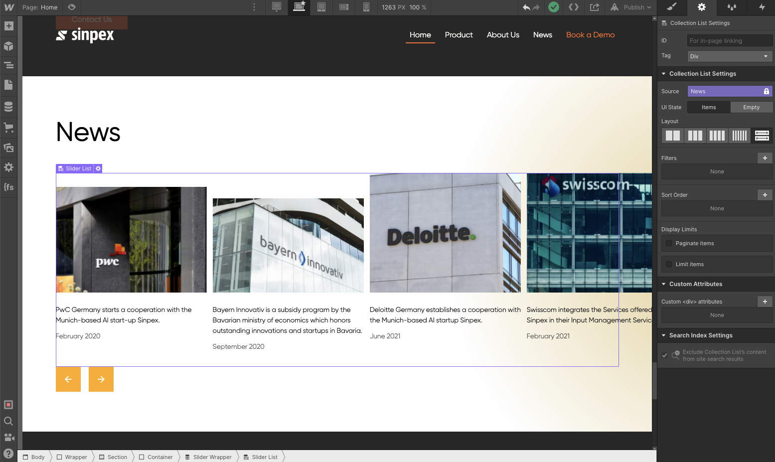 The Best Simple Webflow CMS Slider | Webflow Code Snippit